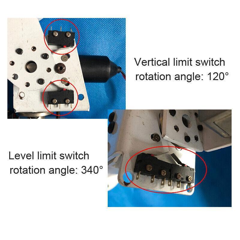 DC Dual-axis Gimbal For Solar Tracking Monitor Large Load High Torque X ...
