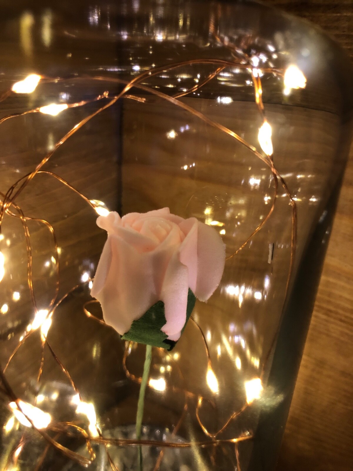 LED Glass Forever Rose Light Up Wedding Party Gift Lantern Table ...