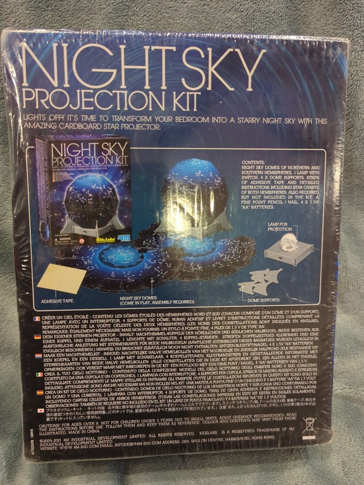 Night Sky Projection Kit 4M Kid Labs Create A Night Sky Projection NEW ...
