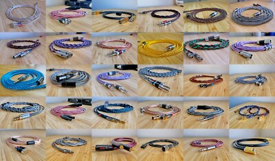 Custom Headphone Cable Cryo Copper Litz OCC Pure Silver Gold Palladium ...