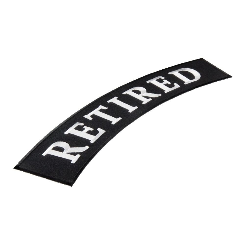 Retired Black & White Top Rocker Patch, Rocker Patches | eBay