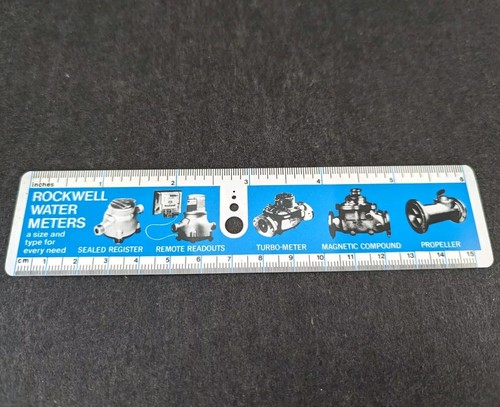 Rockwell Water Meters Ruler Vintage Ad Promo Pittsburg PA 6" | eBay