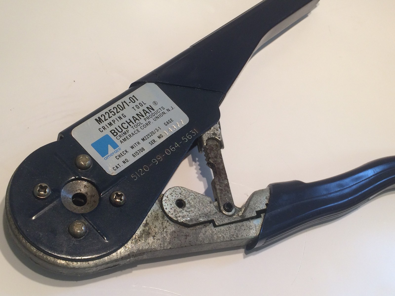 M22520/1-01 BUCHANAN HAND CRIMP TOOL MIL-C-26482 ad1L42 | eBay UK