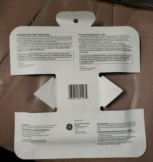 GE 5615 Gas Burner Drip Pan, Silver for sale online | eBay