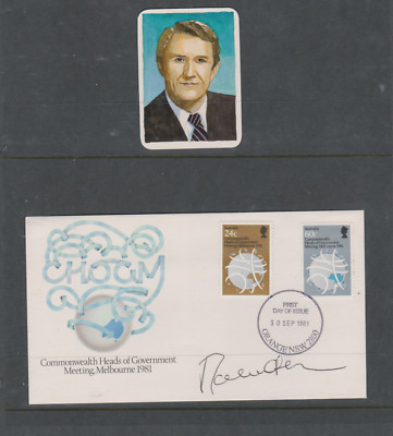 Australia's 27th Prime Minister Malcolm Fraser hand signed, Autographed ...