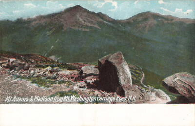 Postcard Mt Adams & Madison From Mt Washington Carriage Road NH DB | eBay