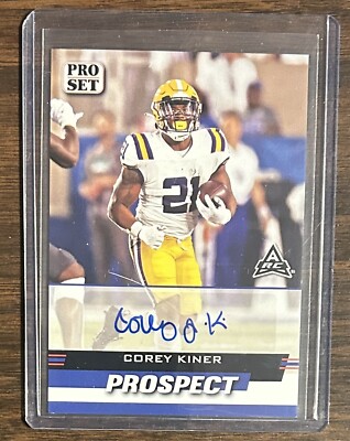 Corey Kiner RC Rookie Pro Set Prospect 2022 Leaf Auto Autograph PSP-CK1 ...