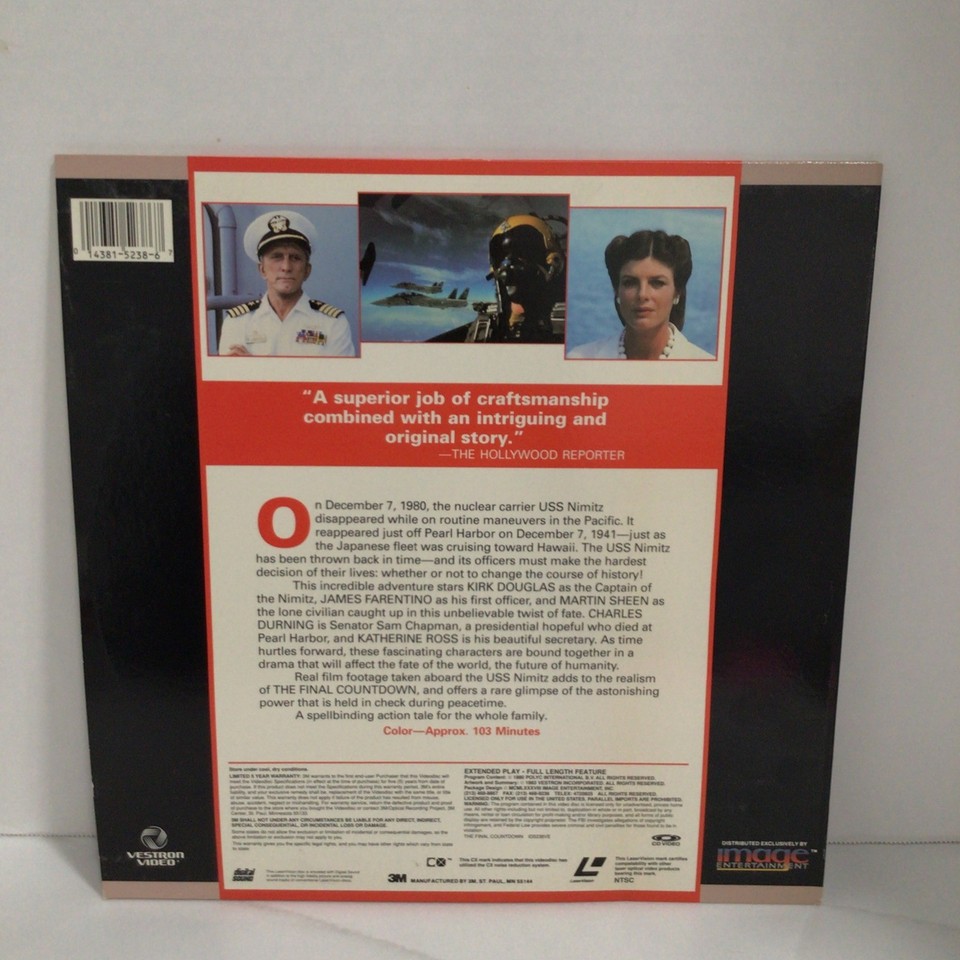 The Final Countdown Laserdisc Kirk Douglas Martin Sheen VGC 14381523867 ...