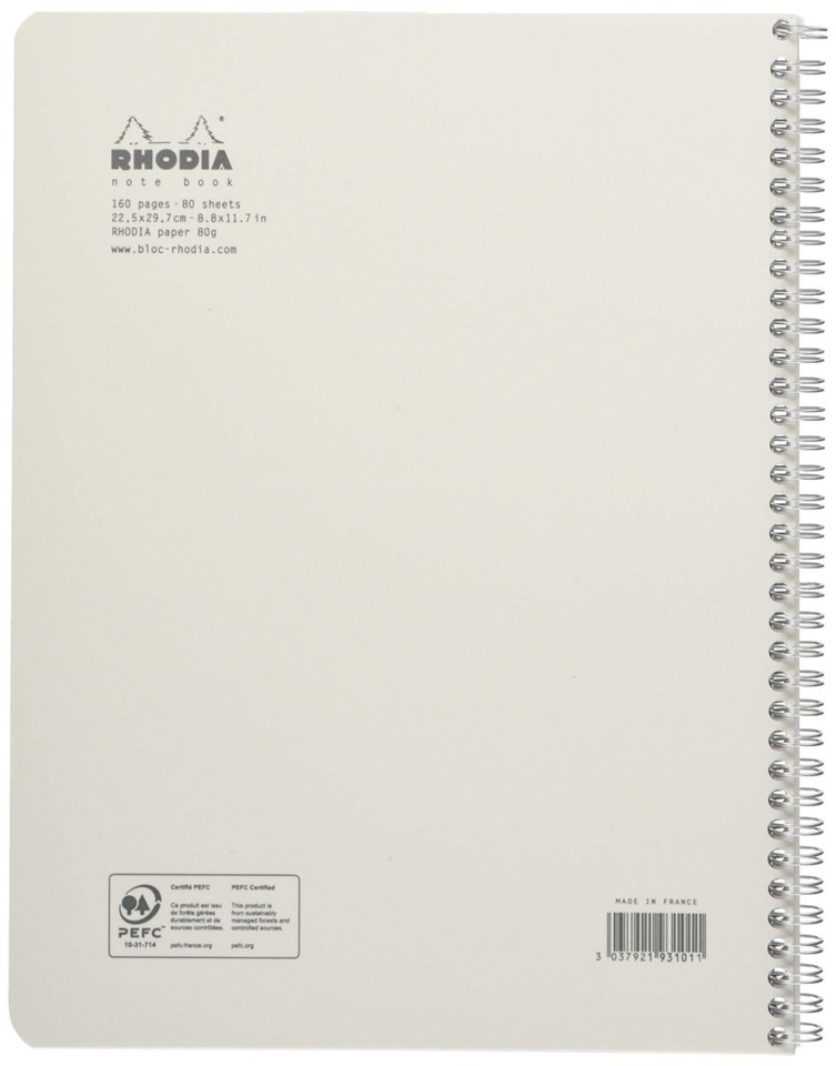 Rhodia Classic A4 Double Ring Notebook 160 Pages White Waterproof Cover New | eBay