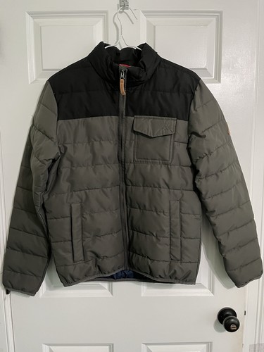 Gerry Puffer Jacket Mens Medium Green Full Zip Padded Insulated Outdoor ...
