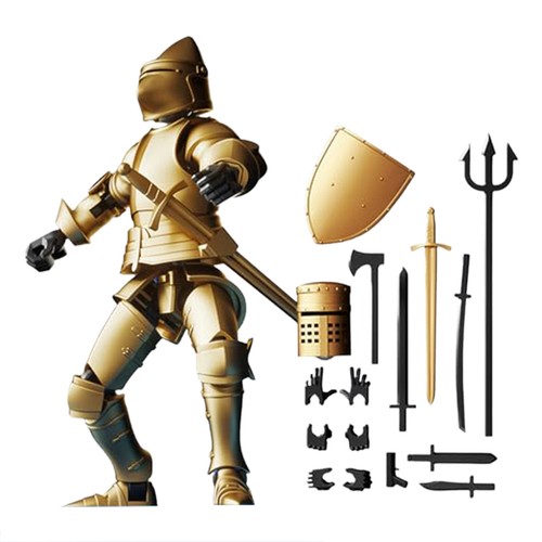 Poseable 13 Medieval Knight Action Figure Set Fully Articulated Action ...