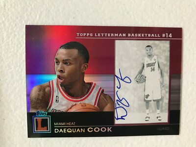 2007-08 Topps Letterman DAEQUAN COOK Autograph auto /5 | eBay