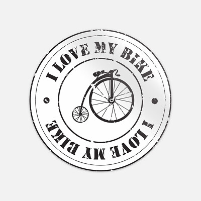 Grunge Bycicle Stamp I Love My Bike Vinyl Sticker Decal | eBay