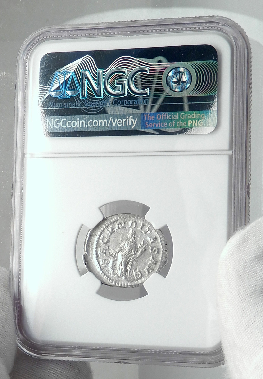 JULIA MAESA Authentic Ancient Rome Silver Roman Coin FECUDINTAS CHILD ...