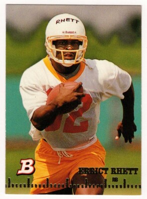 1994 Bowman #64 Errict Rhett Tampa Bay Buccaneers Rookie RC Football ...