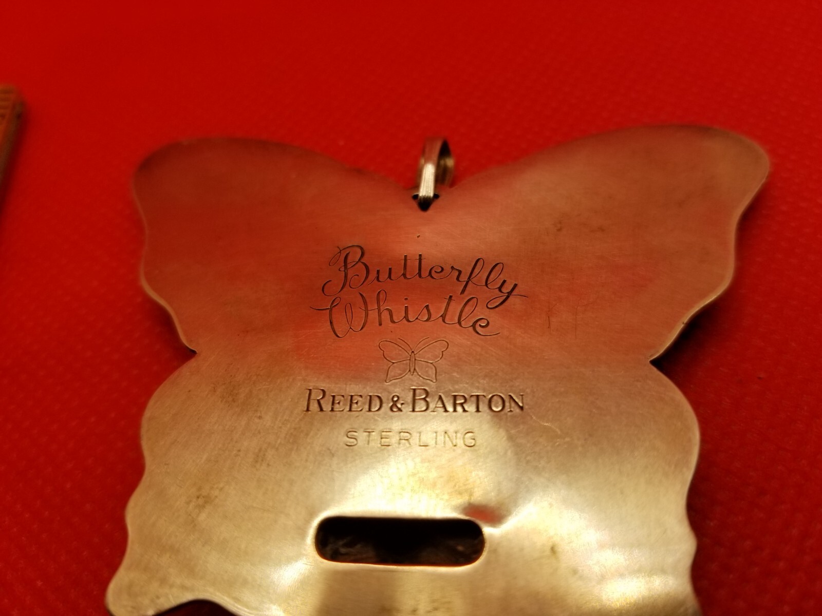 Vintage Reed & Barton Sterling Silver Butterfly Whistle Pendant ...