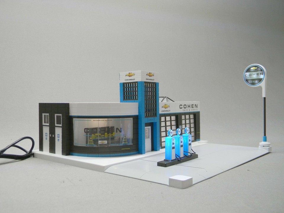 LIONEL COHEN'S CHEVY SERVICE STATION O GAUGE gas garage chevrolet ...