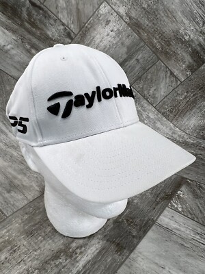 Taylormade Golf Hat Baseball Cap White M1 TP5 Adjustable Stitched Logo ...