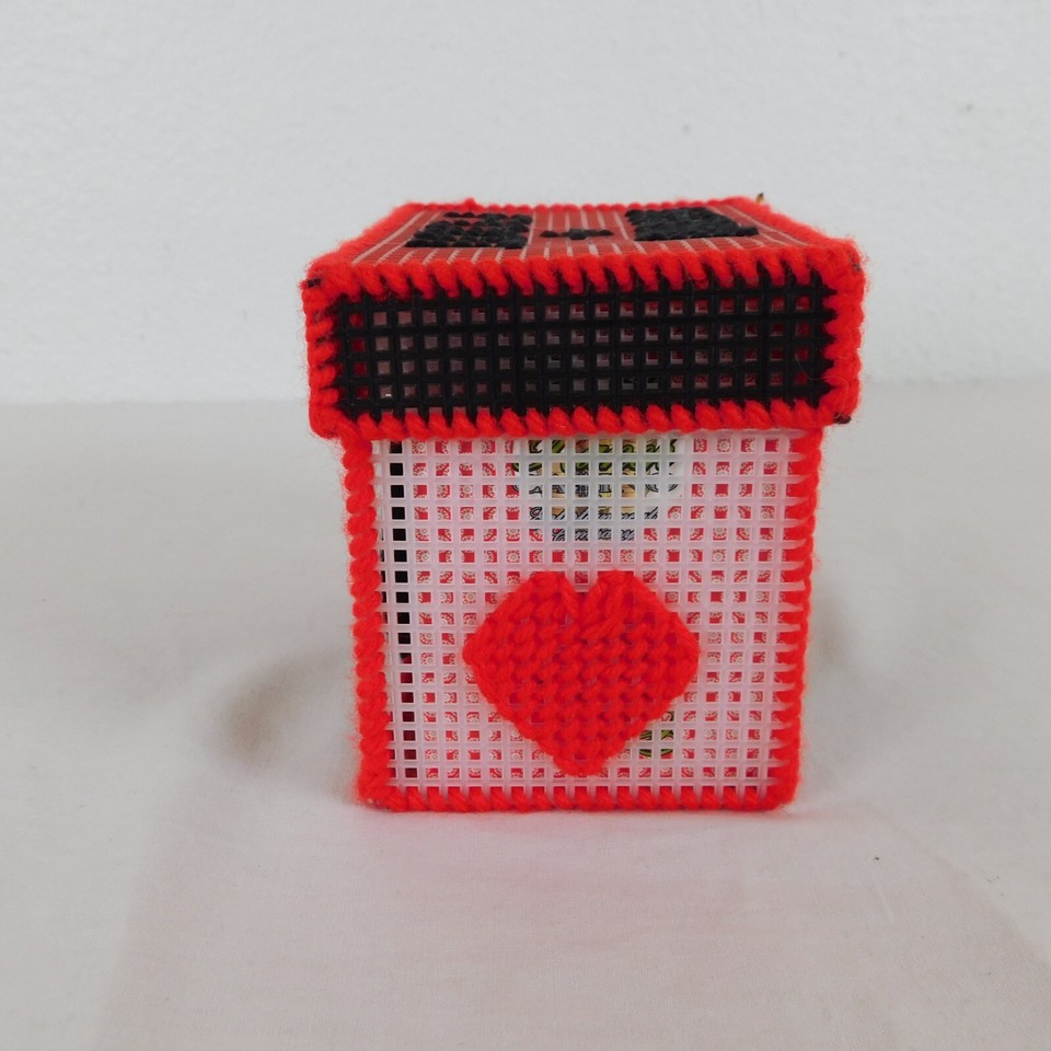 Completed Plastic Canvas Hand & Foot Playing Card Holder with 6 Decks ...