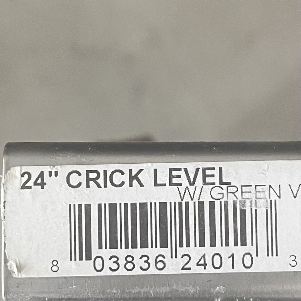 Crick Tool 24” Inches Crick Wood Level With Green Vial — New | eBay