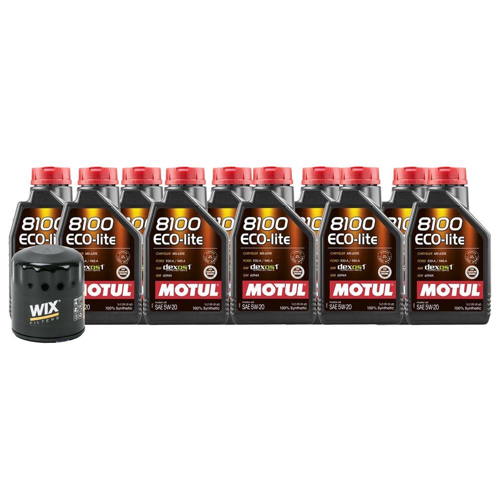 Motul + OEM Engine Oil Change Kit (5W20) (10 Liter) (ECO-LITE 8100) | eBay