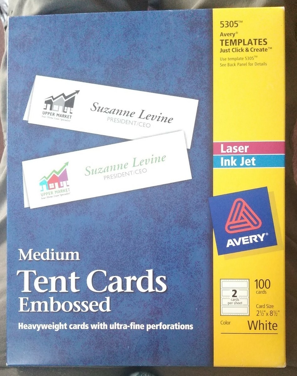 Avery Medium Tent Cards Template