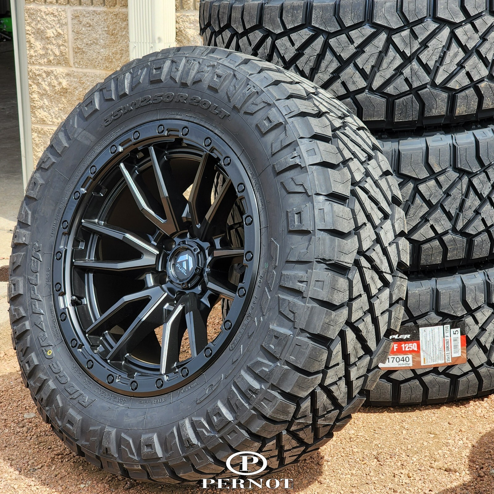 Fuel D679 Rebel Black Wheels 20x10 6x5.5 & Nitto Ridge Grappler 35 (Set ...
