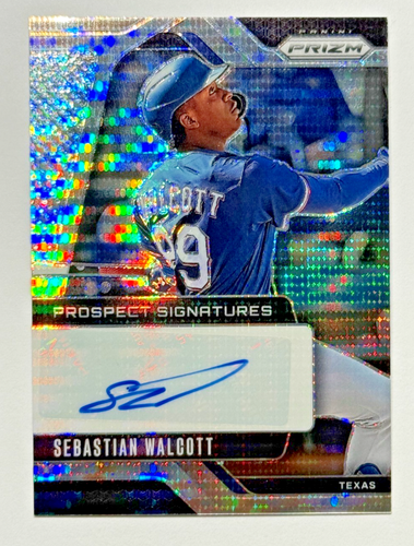 2025 Panini Prizm #PS-SW SEBASTIAN WALCOTT Auto Prospect Pulsar Prizm ...