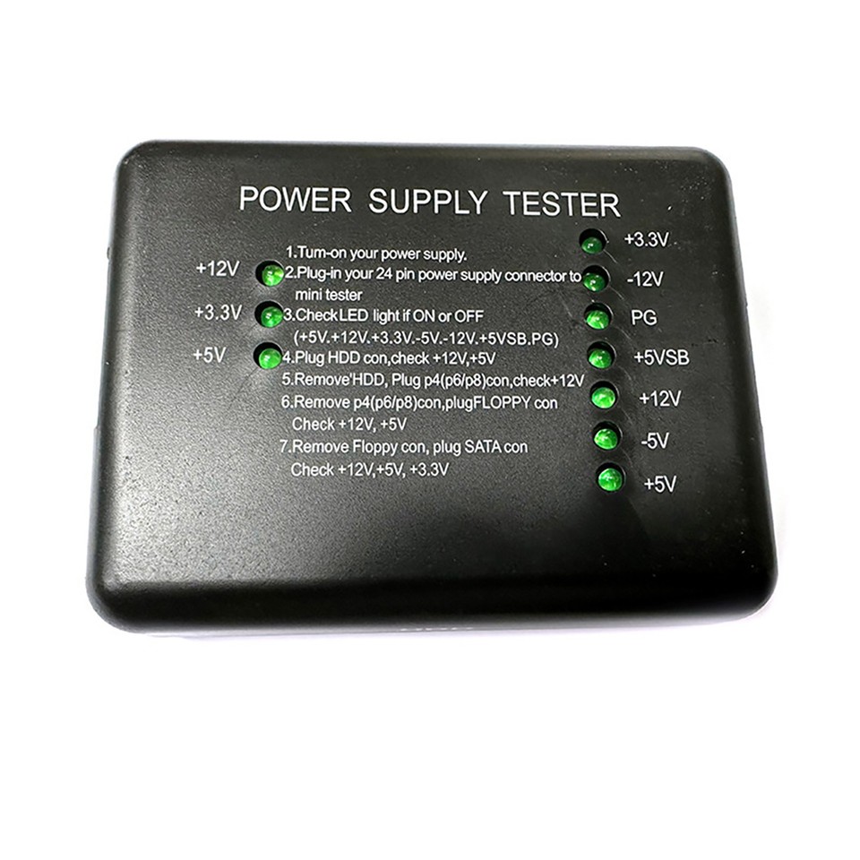 ATX Power Supply Tester Checker LED For PSU ATX SATA HDD Meter ...