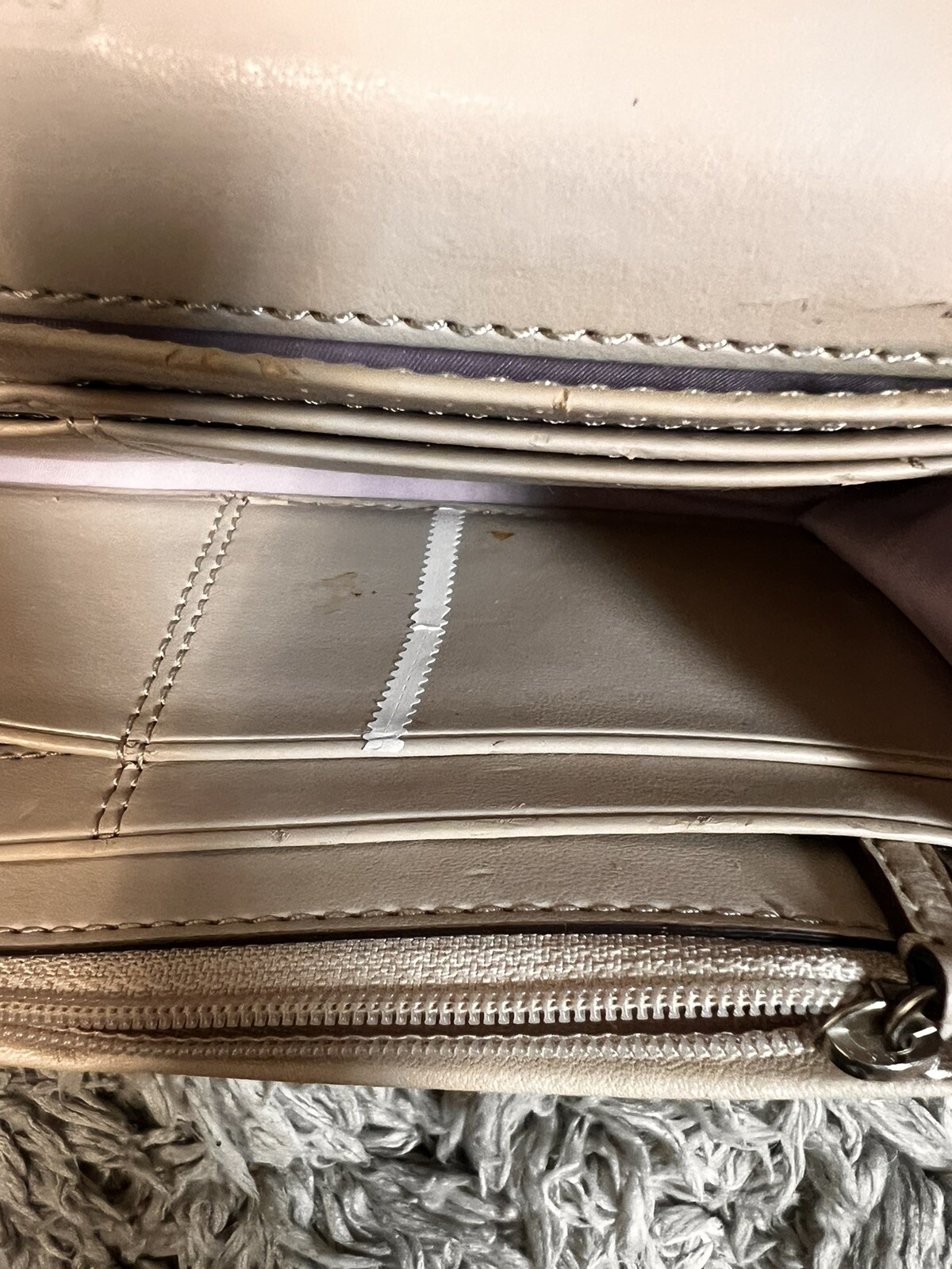 Coach Wallet Kristin Ivory Leather BiFold Envelope - Gem