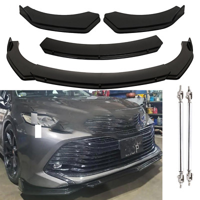 For Toyota Camry XLE Front Bumper Lip Splitter Spoiler Body Kit Glossy ...