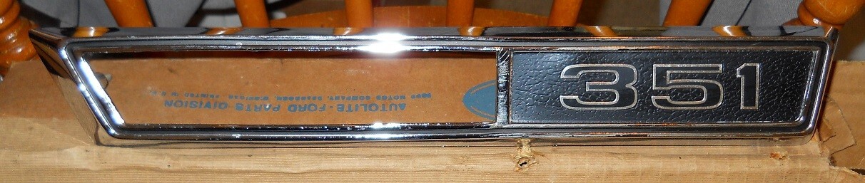 NOS 1969 Ford Galaxie LTD 351 Emblem Bezel | eBay