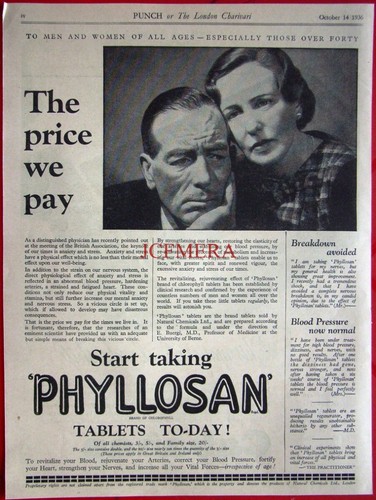 PHYLLOSAN Chlorophyll Tablets 1936 Chemist Print Ad #2 : Original Medical Advert | eBay UK