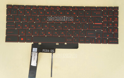 New for MSI Katana GF66 12UG, Katana GF66 12UGS Keyboard Red backlit ...