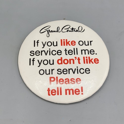 GRAND CENTRAL STATION NYC New York Customer Service Pin Button Flair ...