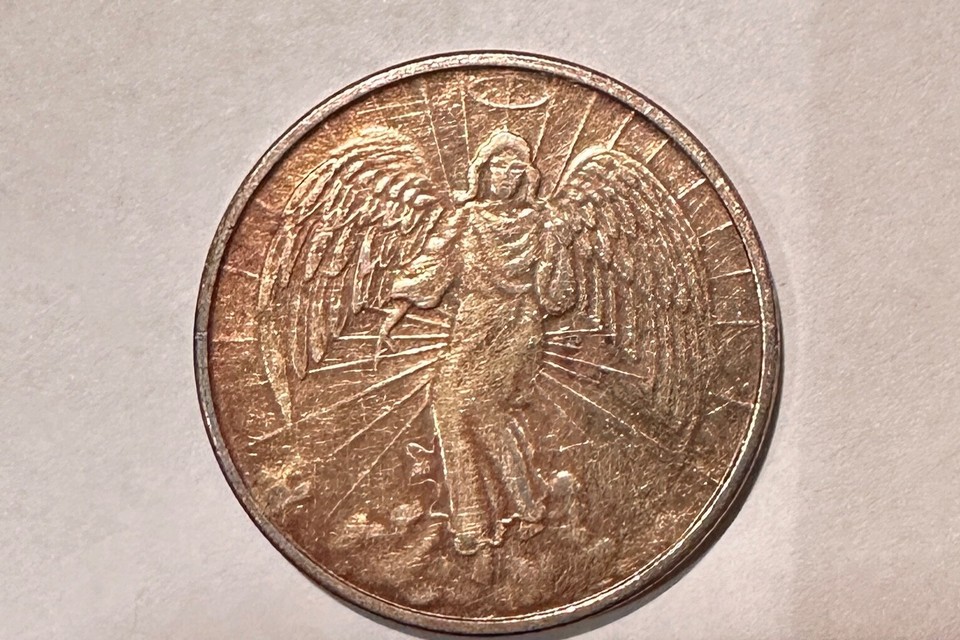 Guardian Angel Token Coin Medal / Gold Tone Metal | eBay