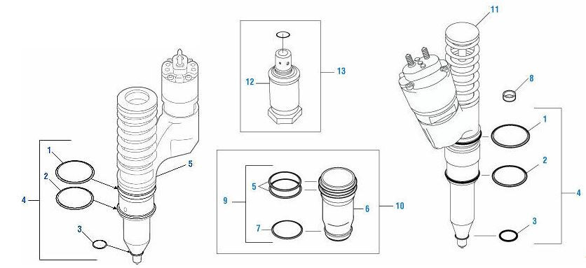 Injector O-Ring Kit for Caterpillar 3406E C13 C15 | eBay