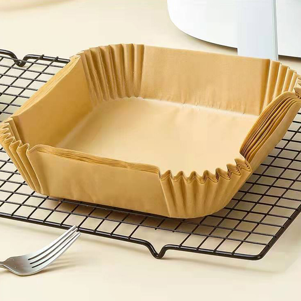 50x Air Fryer Liners Oil-proof Oil-absorbing Paper Household Barbecue ...