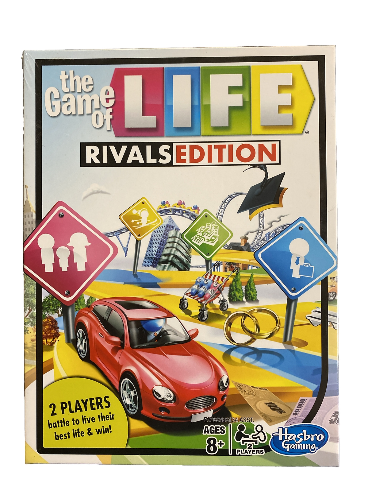 The Game of Life RIVALS EDITION 2 Players Ages 8+ Hasbro Board Game New ...