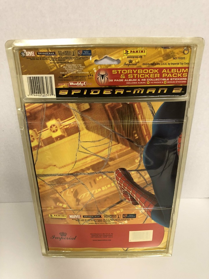 Imperial Marvel Spiderman 2 Storybook Album & Sticker Packs Plastic 32 ...