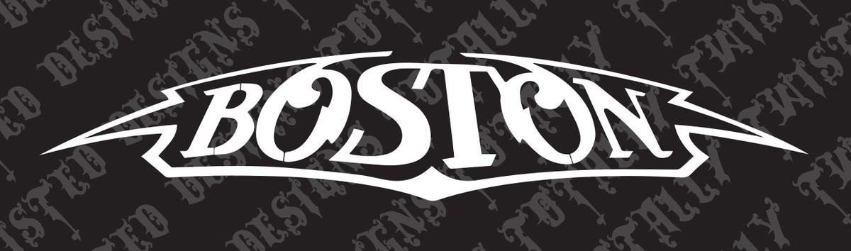 Boston Band Logo Boston Band Logo Black Design On A Remo 14" Drum Head