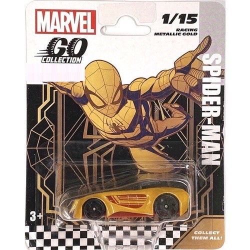MARVEL GO COLLECTION VOL.3 RACING METALLIC GOLD SPIDER-MAN 01/15 ...