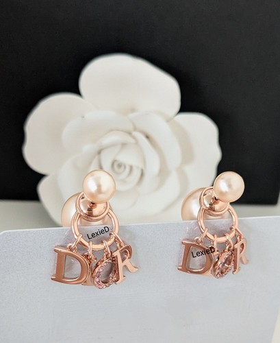 Dior Tribales Pink pearl Earrings | eBay