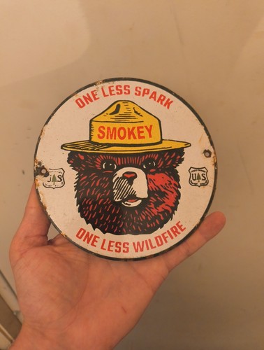Smokey the Bear Sign - Porcelain Forest Fires Service Station Sign | eBay