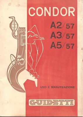 Manual Use Maintenance Condor Guidetti A2 A3 A5/57 (MA18) | eBay Australia