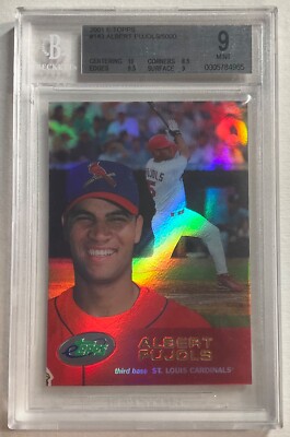 2001 E-Topps ALBERT PUJOLS Rc #143 BGS 9 Mint | eBay