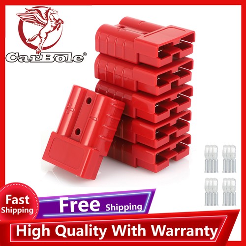 6PCS Anderson Style Plug Connector 50A 6AWG 12-24V DC Power Tool Red ...