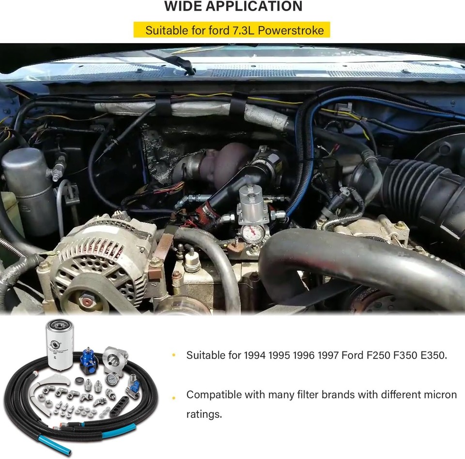 1994-1997 OBS for Ford 7.3L Powerstroke Fuel Filter Bowl Regulated ...