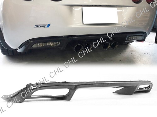 Carbon Fiber Rear Replacement Diffuser For 2005-2013 Corvette C6 Z06 ...