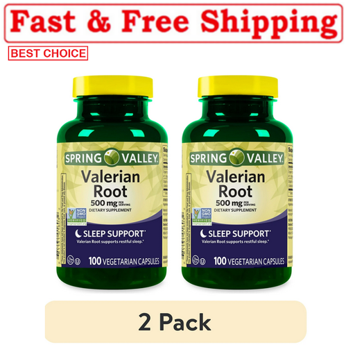 (2 Pack)Spring Valley Valerian Root Capsules, 500 mg, (100 Count)Great ...